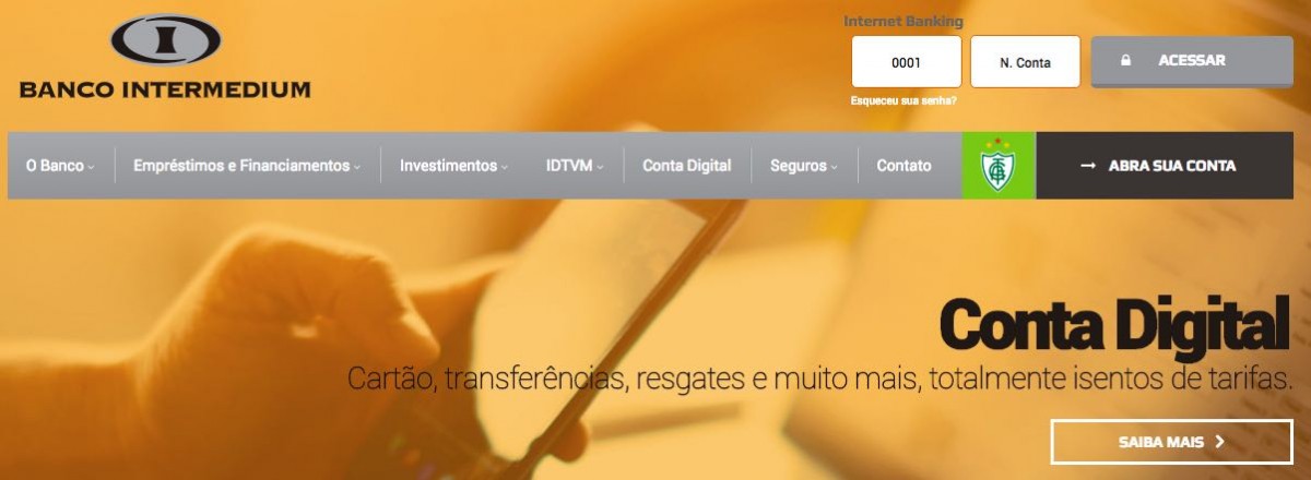 Como abrir conta no Banco Intermedium pela internet - Conta-Corrente